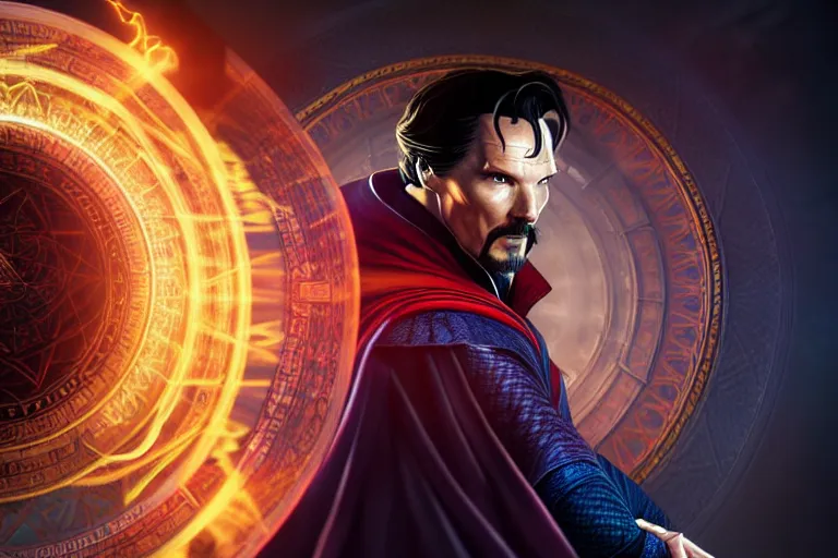 portrait of doctor strange making a spell, sharp | Stable Diffusion ...