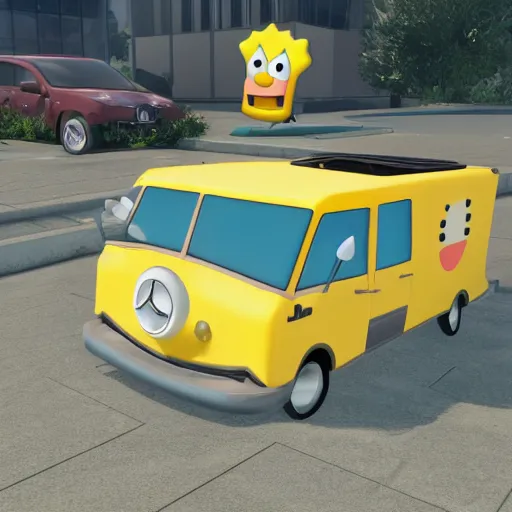sponge Bob sit in Mercedes-Benz, CryEngine, 8k | Stable Diffusion | OpenArt