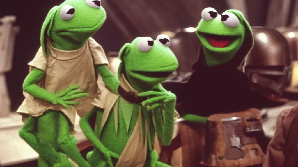 “kermit the frog (the muppets) in star wars (1977)” | Stable Diffusion ...