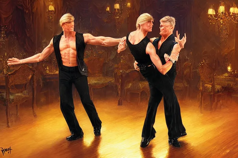 portrait of dolph lundgren and slyvester stalone | Stable Diffusion ...