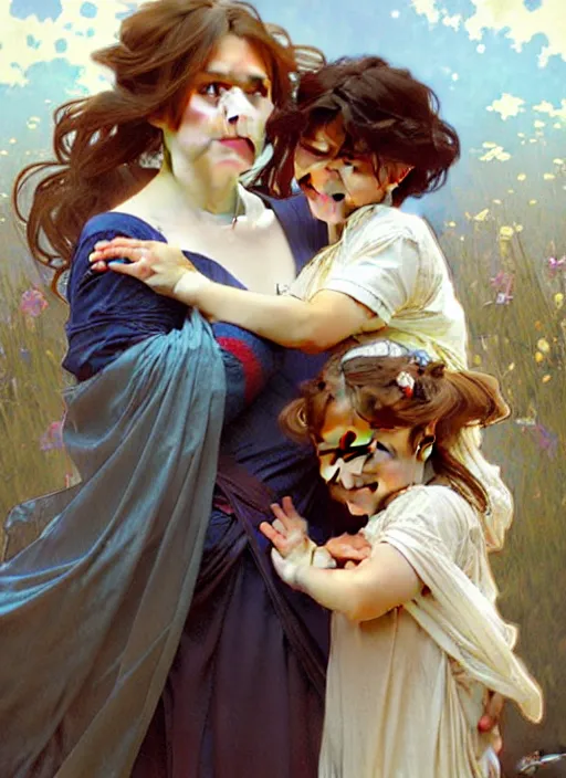 a cute little girl with a round cherubic face, blue | Stable Diffusion ...