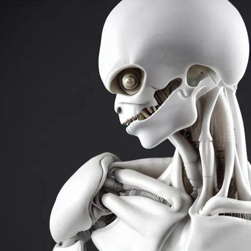 white mannequin xenomorph albino alien perfect smooth | Stable Diffusion