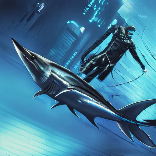 cyberpunk mako shark, hunting, | Stable Diffusion | OpenArt