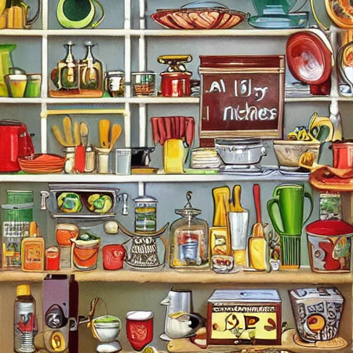 a detailed I Spy puzzle in a kitchen | Stable Diffusion | OpenArt
