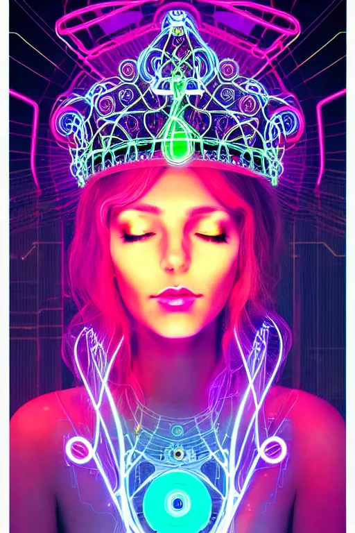 ethereal, numinous goddess of cyberpunk draped in | Stable Diffusion ...