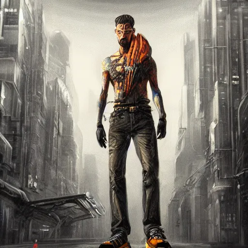 Ultrarealistic illustration skinny bearded builder, | Stable Diffusion | OpenArt