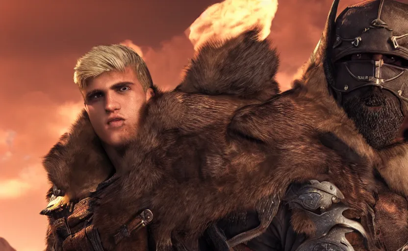 Jake Paul in Skyrim, 4K UHD image, octane render, | Stable Diffusion ...