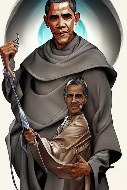 saint obama, realistic, sketch and art by jacqueline | Stable Diffusion ...