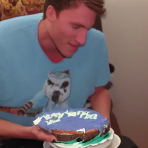 jerma985 eating cake | Stable Diffusion