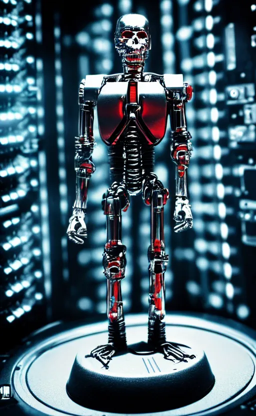 high detailed terminator without flesh, staying in | Stable Diffusion ...