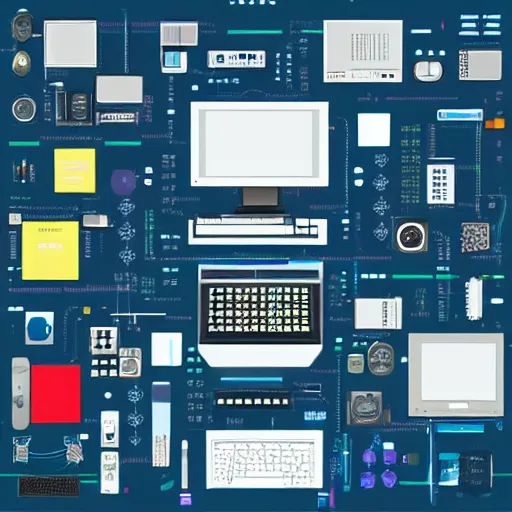 knolling of computer code, detailed | Stable Diffusion