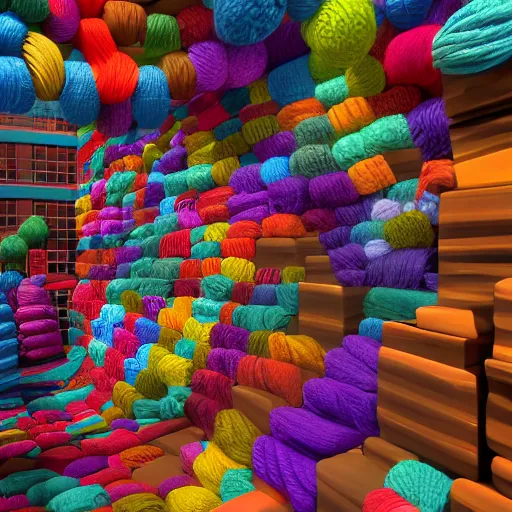 render artstation Yarn city | Stable Diffusion | OpenArt