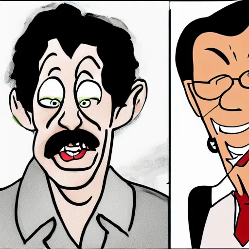 illustration of Tim Curry and Nigel Thornberry | Stable Diffusion | OpenArt