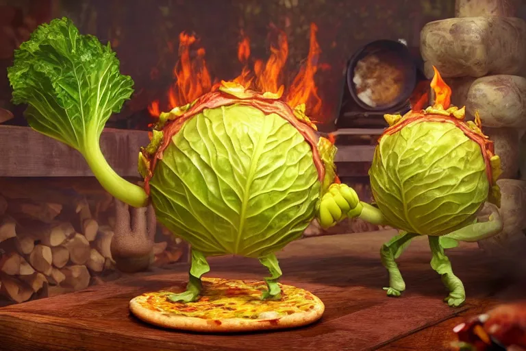 3 d render of cabbage character who is a king, wearing | Stable ...