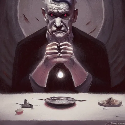 the most evil looking dinner in the world, greg | Stable Diffusion ...