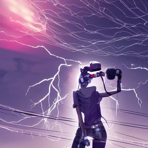 rpg character concept art, modular synth musician | Stable Diffusion