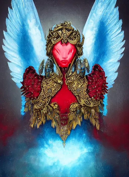 rococo style painting of full plate armor of crimson | Stable Diffusion ...