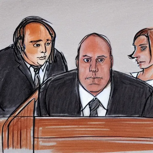 alex jones courtroom sketch court trial, interrupted | Stable Diffusion ...