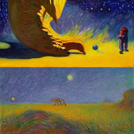 painting of the extinction of the dinosaurs with | Stable Diffusion | OpenArt