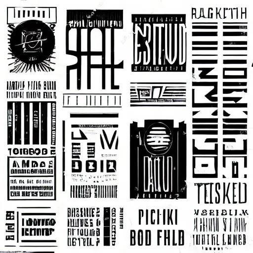 beautiful cool graphic design set list for pitchfork | Stable Diffusion ...