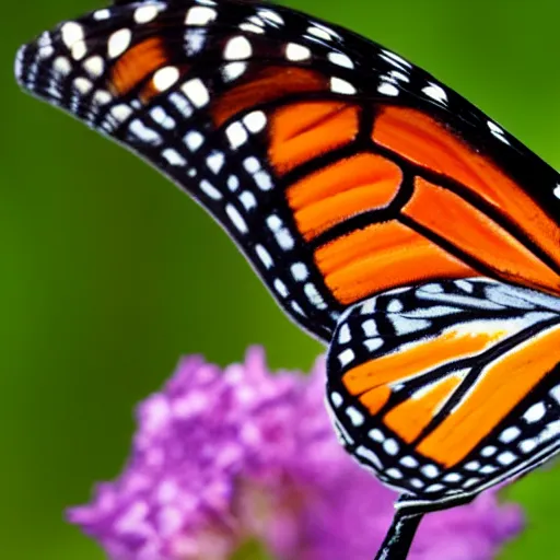 stock photo of a monarch butterfly with watermark | Stable Diffusion ...