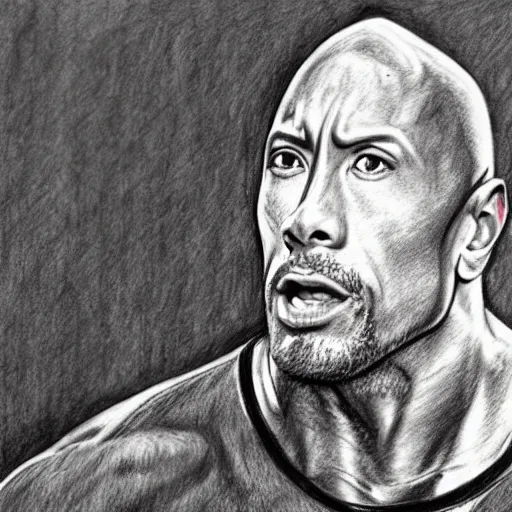 dwayne johnson pencil drawing | Stable Diffusion