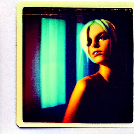 worried, beautiful android peeking at you though the | Stable Diffusion ...