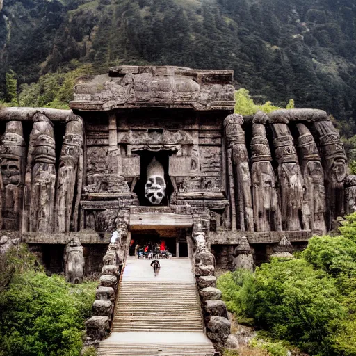 a photograph of a epic giant enourmous ancient temple | Stable ...