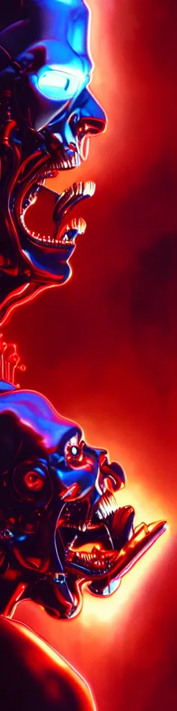 The Terminator laughing maniacally , sharp focus, | Stable Diffusion ...