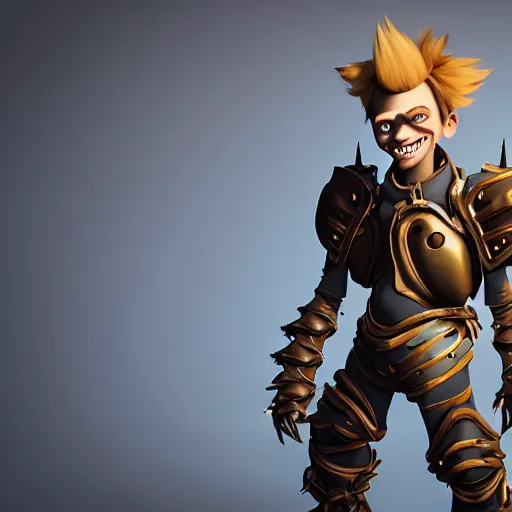 a young boy with the appearance and armor of junkrat | Stable Diffusion ...