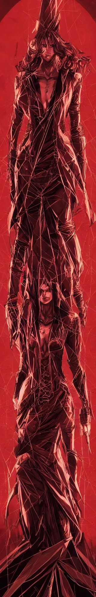 full body portrait of a vampire in a red dress, | Stable Diffusion ...