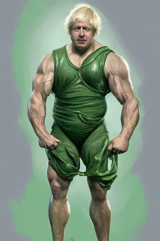 Boris Johnson as green bodybuilder, Boris Johnson | Stable Diffusion ...
