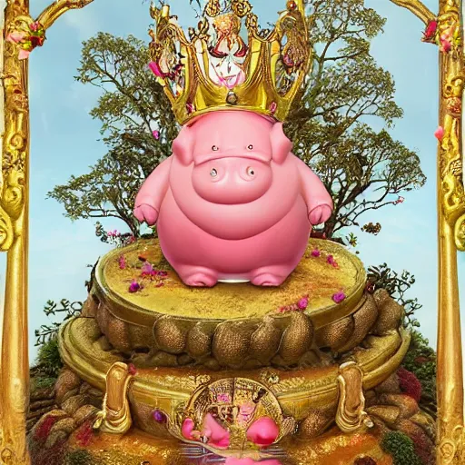 Piggy deity, fat figure, Cute, adorable, elegant, | Stable Diffusion ...