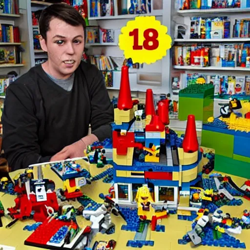 saddam hussain playing with lego, realistic, award | Stable Diffusion ...