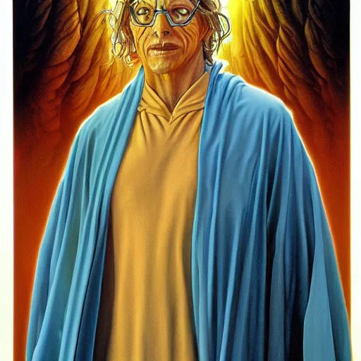 Robed mystic, portrait, illustration by Michael | Stable Diffusion