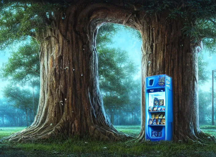 close up of a vending machine in an abandoned officie, | Stable ...