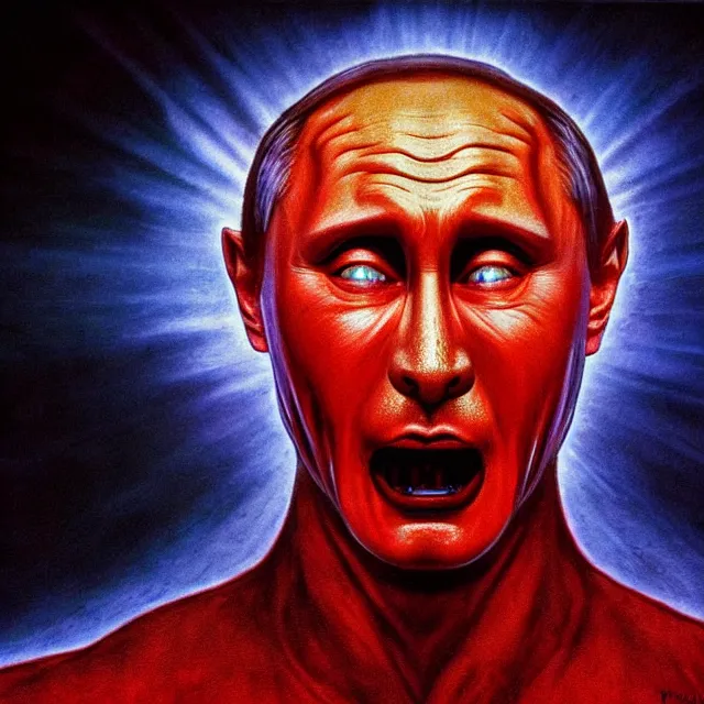 shocked face of putin demon, hell, hyper - realistic, | Stable ...