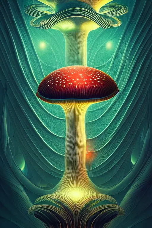 Energetic circus mushroom portrait, Art Deco nature, | Stable Diffusion ...