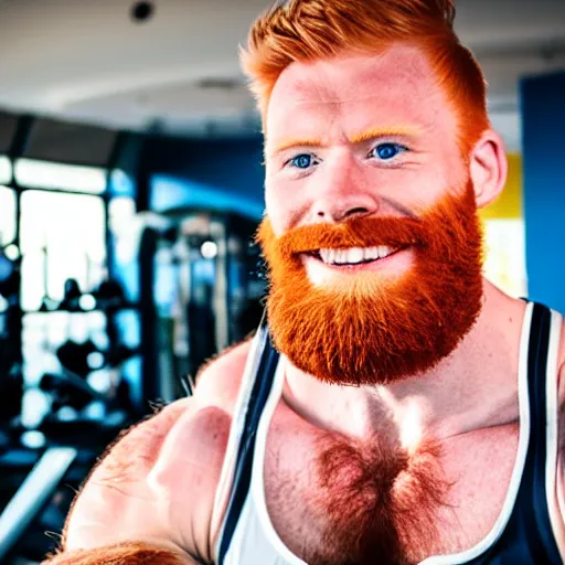 8 5 mm selfie of a muscular hairy bearded attractive | Stable Diffusion