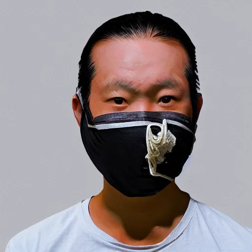 an heroin who wear a string on face as a mask by andy | Stable ...