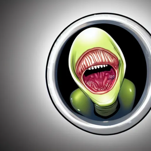 an alien inside a ufo sticking his tongue out | Stable Diffusion | OpenArt