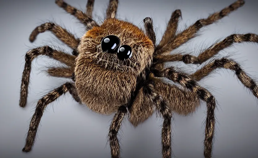 a fluffy spider as big as a car, adorable, highly | Stable Diffusion ...