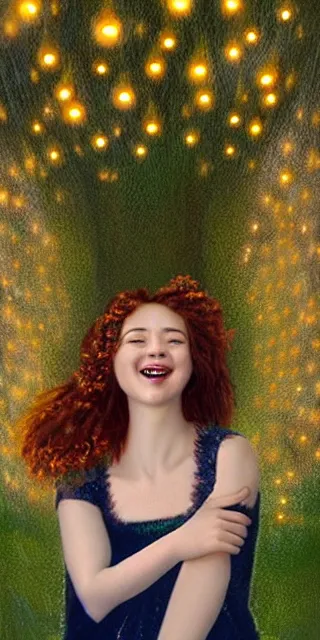 a totally enraptured smiling young woman surrounded by | Stable ...