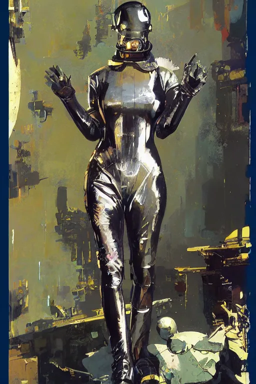 pulp scifi fantasy illustration full body portrait of | Stable ...