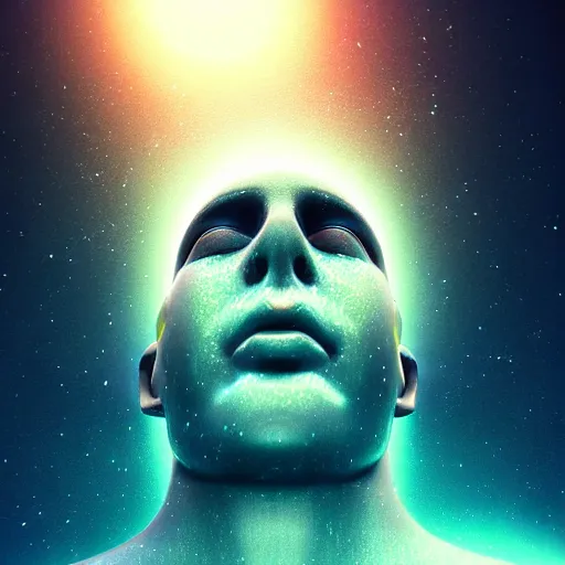 digital painting Universe's celestial God is crying in | Stable ...