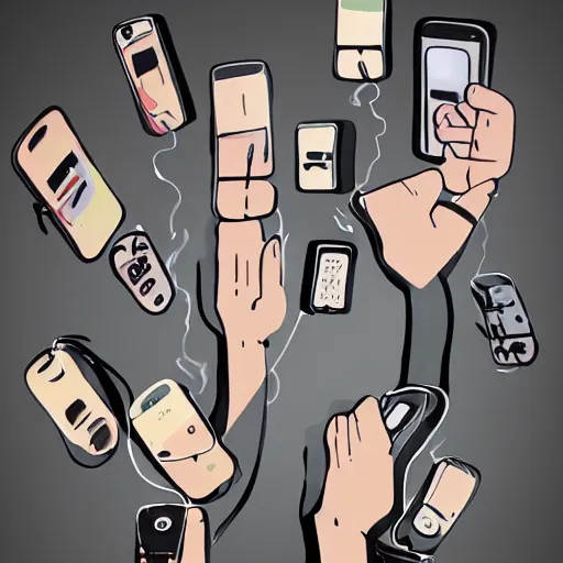 what if phones but too much, artistic rendition | Stable Diffusion ...