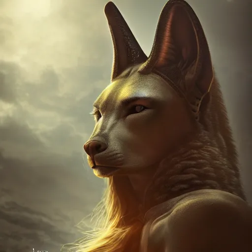 Majestic gracious Anubis female warrior portrait, | Stable Diffusion ...
