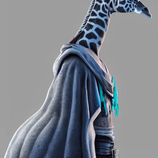 a highly detailed portrait of a humanoid giraffe in a | Stable ...