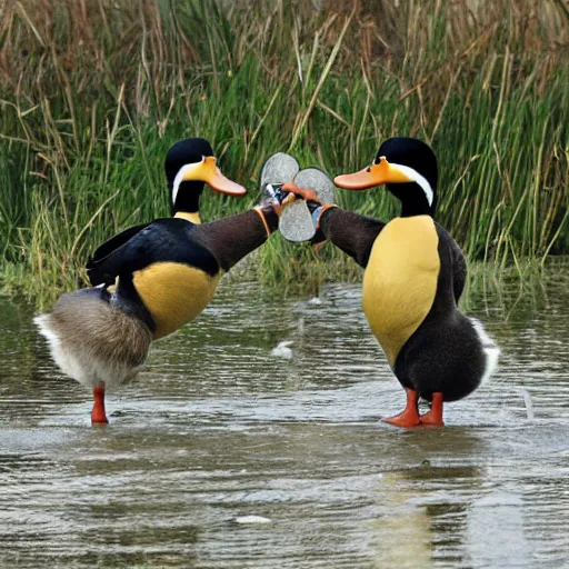 two ducks sword fighting | Stable Diffusion | OpenArt