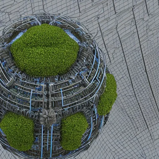 humanoid avatar in a simulated castle at the center of | Stable ...